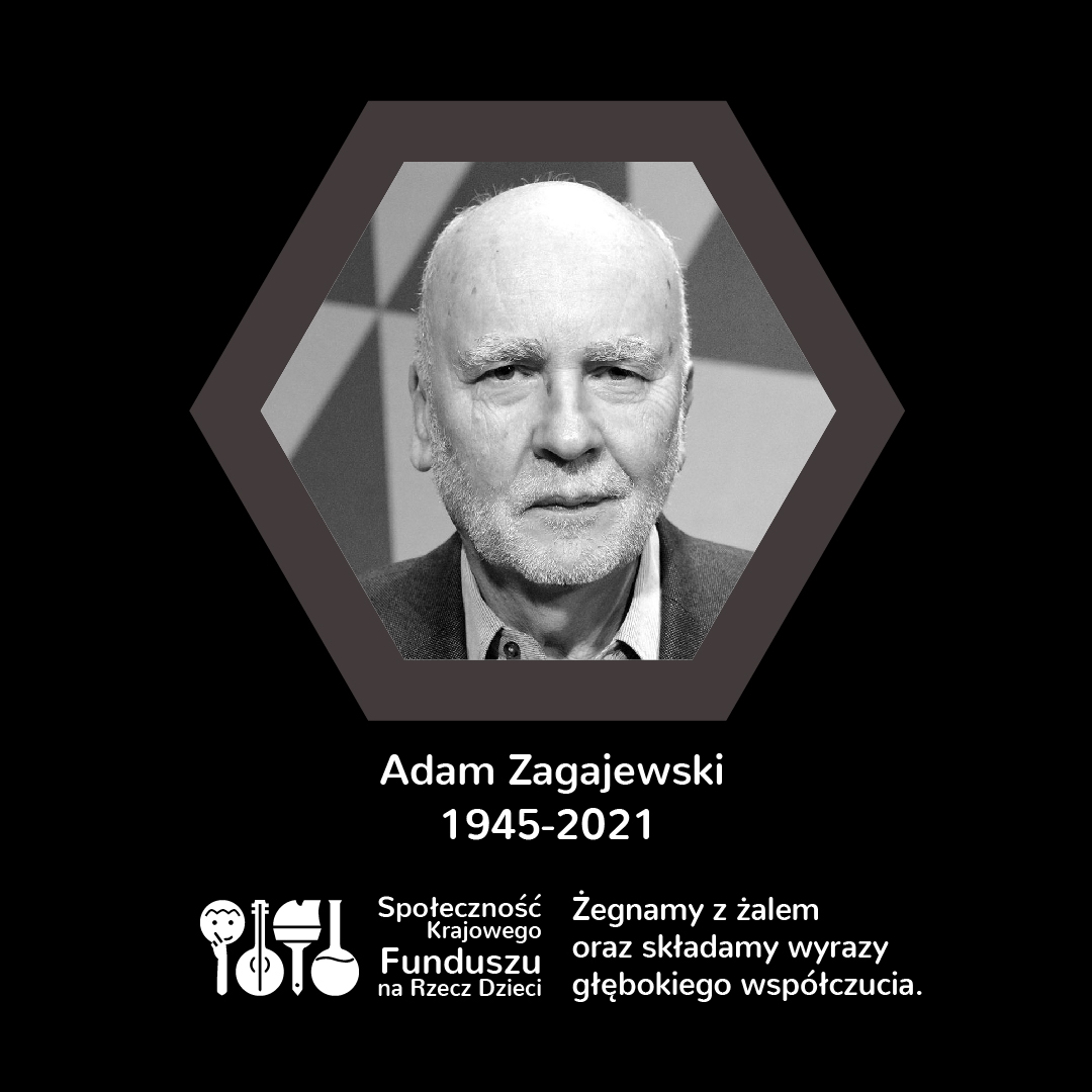 Żegnamy poetę Adama Zagajewskiego - Fundusz Zdolni